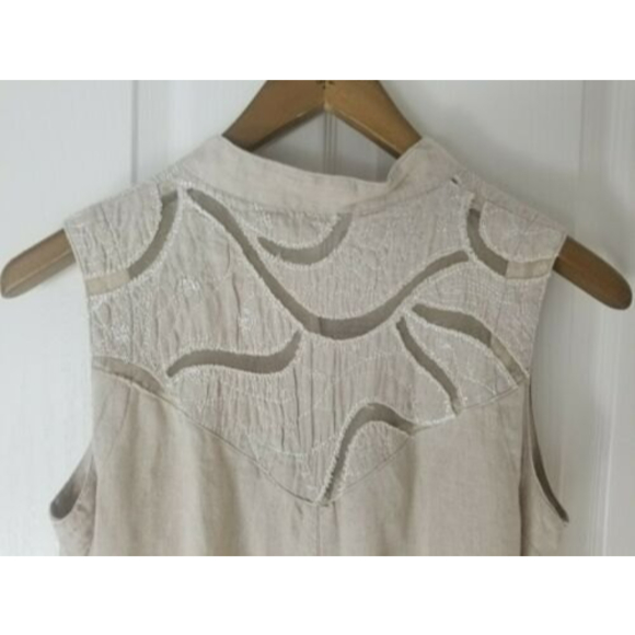 mastro moda | Dresses | New Mastro Moda Med Dress 0 Linen Lace Tent ...